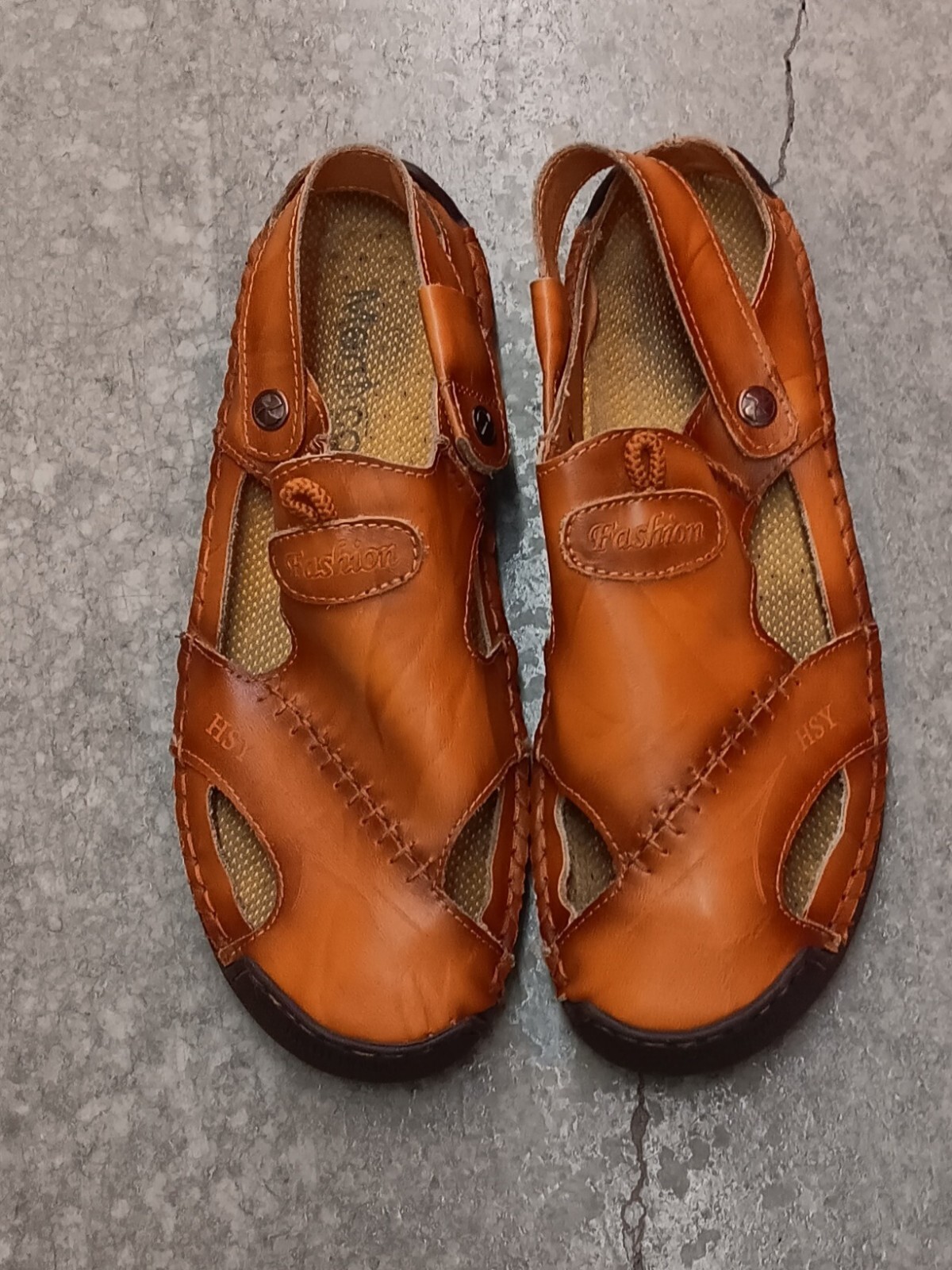 HSY Fashion 100% Caoutchouc Leather Slip On Sandal Sh… - Gem