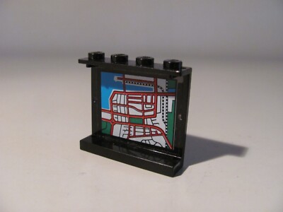 LEGO : Black Panel Brick ~ Street Map Wall Plate 6398 ( 4215a ) | eBay UK