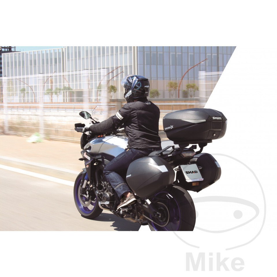 Topcase black carbon 46-58 liters SHAD SH58X with carrier plate | eBay