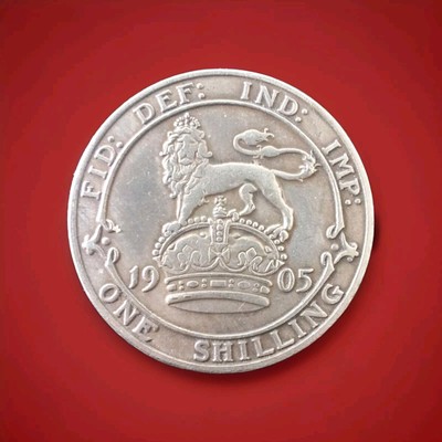 1905 Edward VII One Shilling Coin. Beautifully Silver Plated | eBay