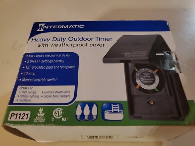Intermatic P1121 Heavy Duty Outdoor Timer 15 Amp/1 HP for Pumps ...