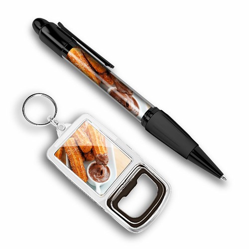 Pen & Beer Opener Keyring - Tasty Churros Sweet Food Fun #2590 ...