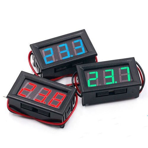 Digital Voltmeter 2-wire DC 5V To 120V Vehicle Meter Anti Reverse ...