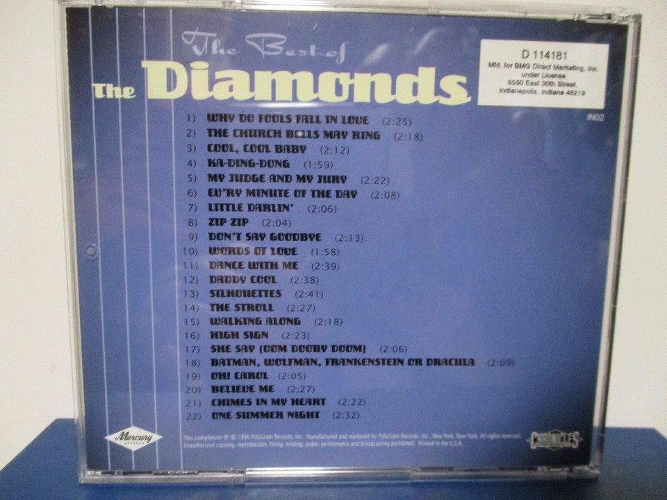 THE DIAMONDS - Best Of The Diamonds: Mercury Years - CD - MINT cond ...