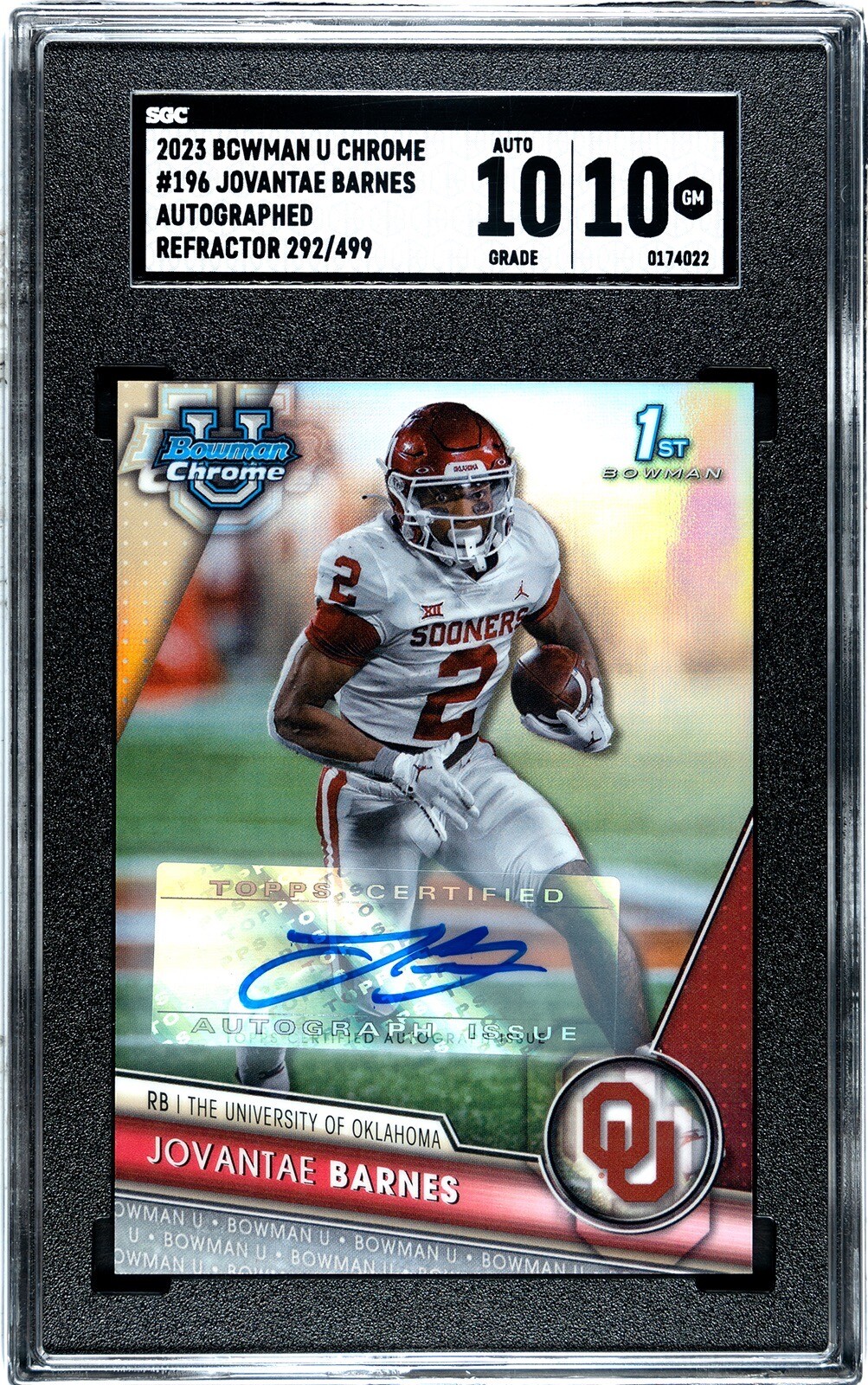 2023 Bowman University Chrome - Chrome Prospect Autographs Refractor ...