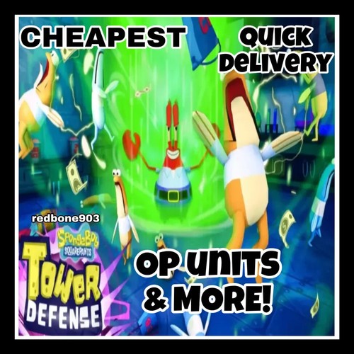 Roblox SpongeBob Tower Defense | OP Units Fast Delivery & Best Prices ...
