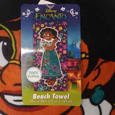 Disney's Mirabel Princess, Encanto Beach Towel, 58" x 28", Purple, NWT ...