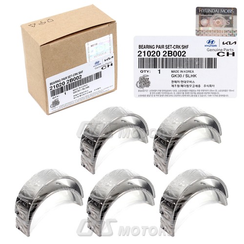 ⭐GENUINE⭐ Crankshaft Main Bearings 5PCS for 10-22 Hyundai Kia 1.6L ...