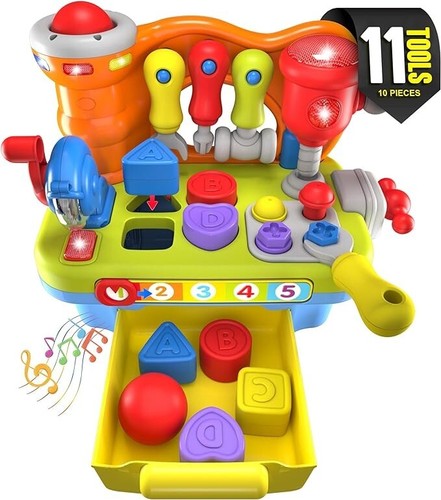 CifToys Musical Learning Workbench Toy for Kids Construction Work Bench ...
