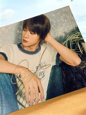 BTS JIN hand autograph A4 kpop | eBay