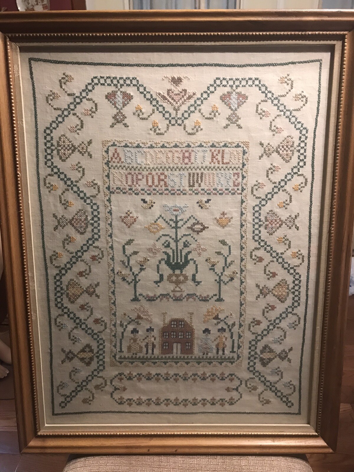 Vintage "AMERICAN HOME" Cross Stitch Sampler Kit By Paragon Needlecraft ...