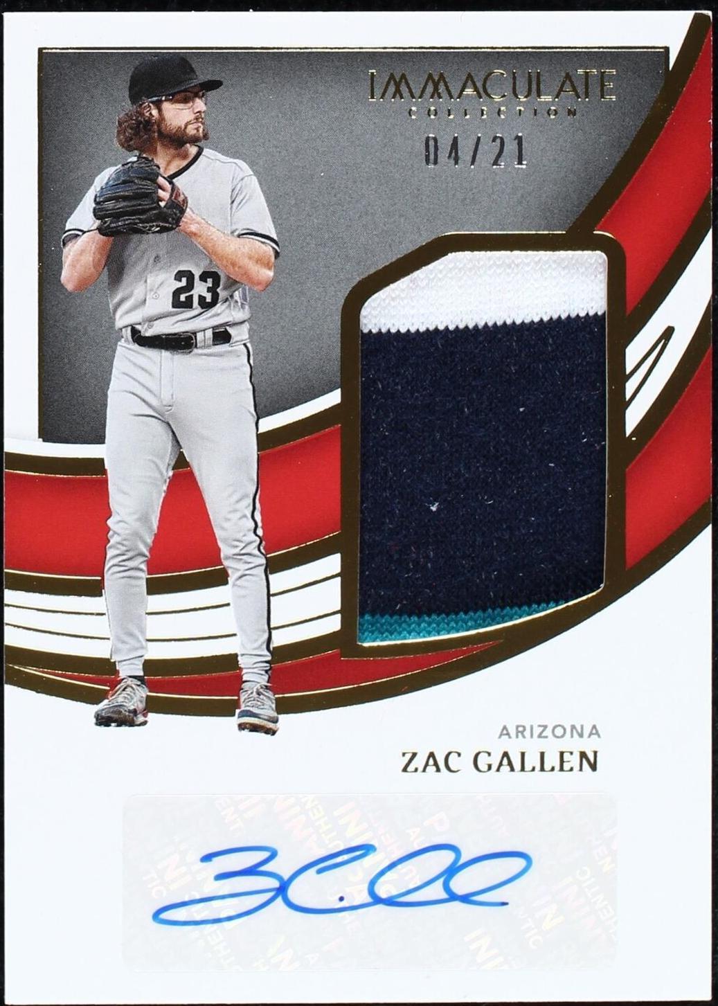 2022 Panini Immaculate Collection - Jumbo Socks Signatures Zac Gallen # ...