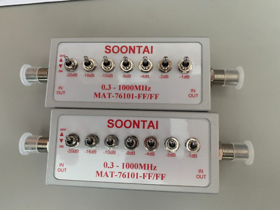 SoonTai 0.3-1000MHz , Manual Step Attenuator MAT-76101-FF/FF | eBay