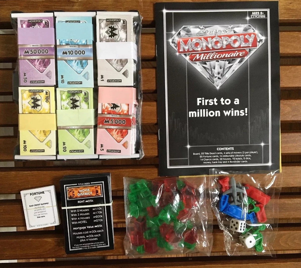 Monopoly Millionaire Tokens