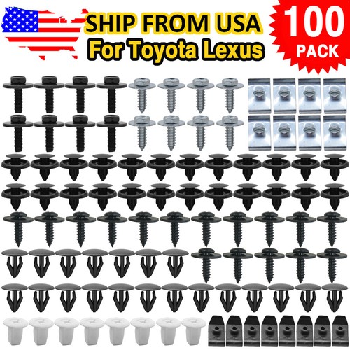 100 For TOYOTA/LEXUS Engine Undertray Cover Clips Hood Inner Fender ...