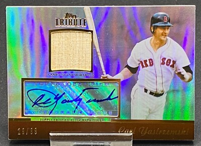 SK 2011 TOPPS TRIBUTE AUTOGRAPH RELIC CARL YASTRZEMSKI RED SOX SERIAL # ...
