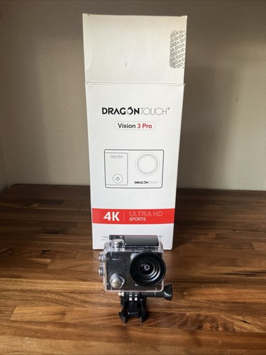 Dragon Touch Vision 3 Pro Black 4K Ultra HD Sports Waterproof Action ...