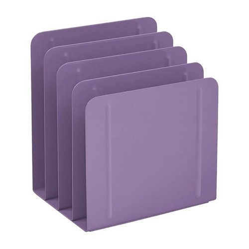 4 Section Vertical Metal File Sorter, Desktop File Organizer, Compact ...