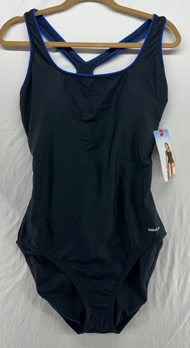 Speedo Women's Swimsuit Bathing Suit 1 Piece Ultraback Solid Size 16 ...