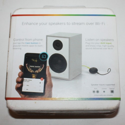 New, sealed black Google Chromecast Audio music wifi streamer GA3A00147 ...