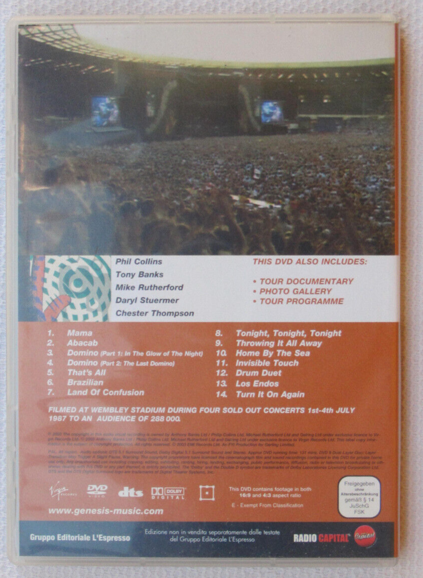 DVD GENESIS "Live at Wembley Stadium" | eBay