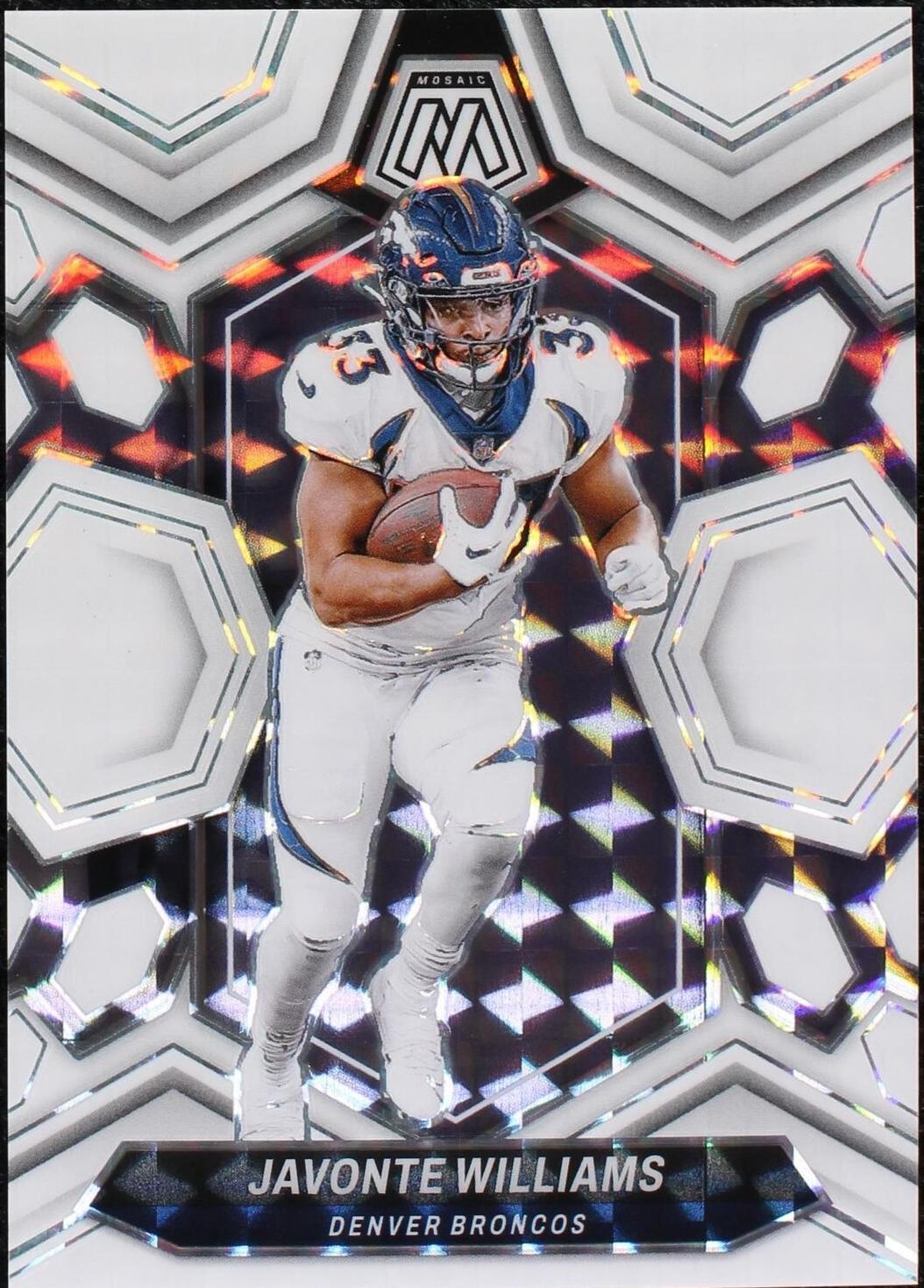 2024 Panini Mosaic - Javonte Williams #65 White Mosaic Prizm /25 for ...