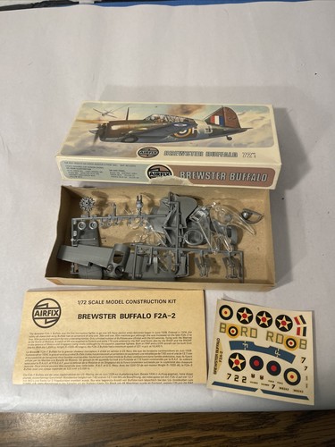 VTG Airfix 1:72 Scale Brewster Buffalo Model Kit 02050-1 New Open Box ...