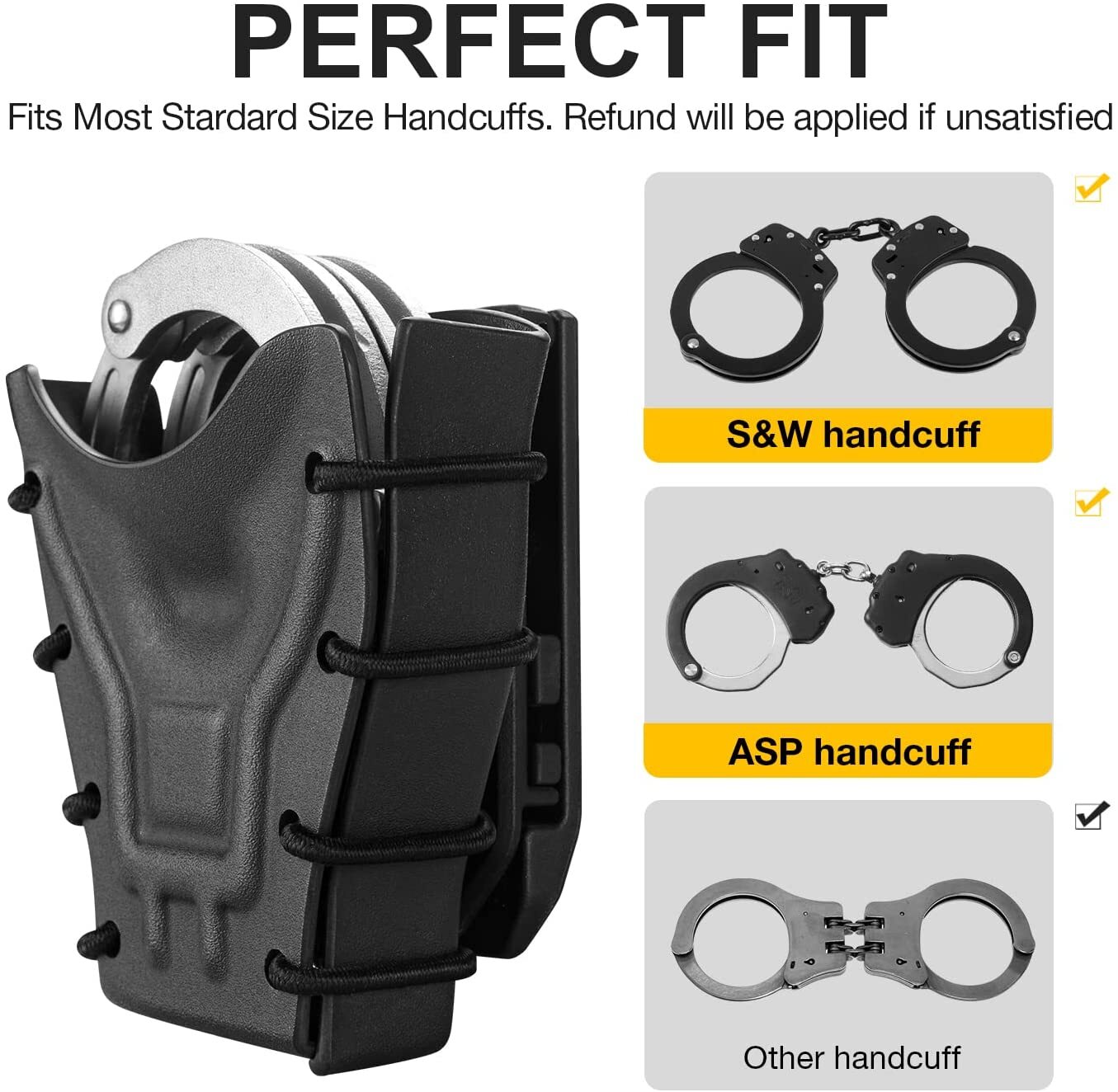Kydex Belt Handcuff Case Fit Asp/Hinged/Chain/Folding Rigid Handcuff | eBay