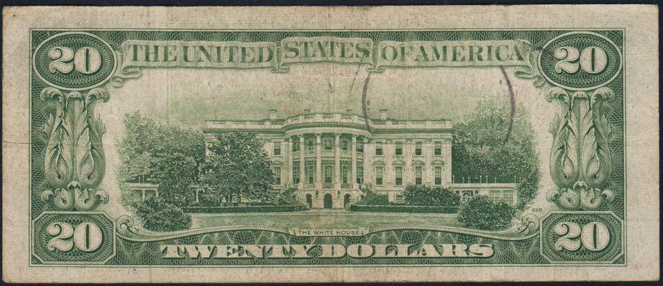 Fr.2062i 1950C Minneapolis $20 Federal Reserve Note VF Partial Teller ...