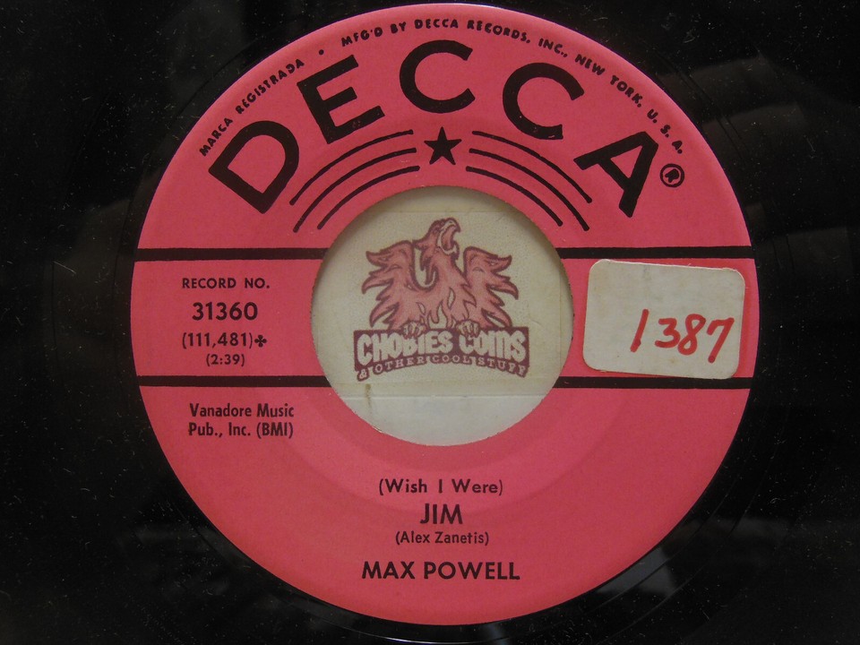 Max Powell – Time Is Not Enough / I Wish I Were Jim, 45 RPM VG (18D) | eBay