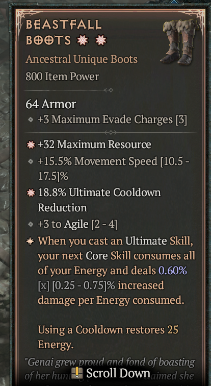 DIABLO 4 SEASON 8 2GA BEASTFALL BOOTS | eBay