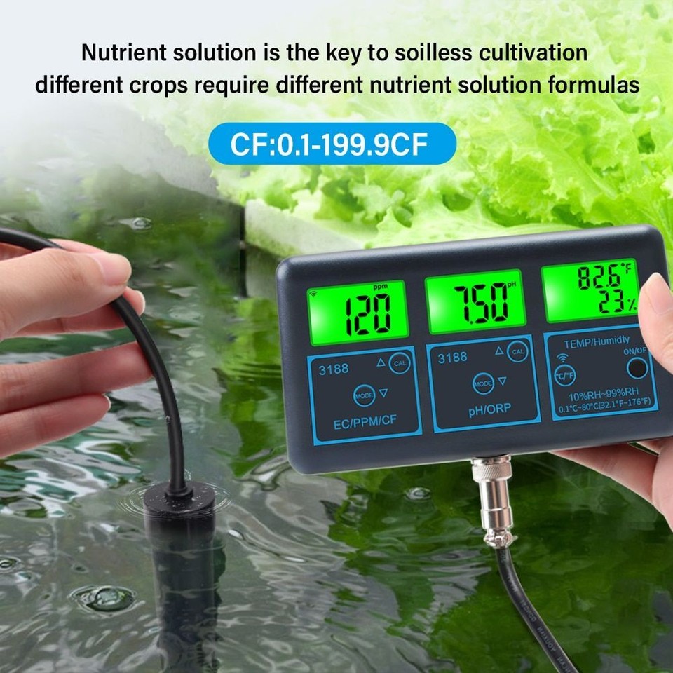 Smart Monitor Fish Tank Aquarium WIFI SPA Pool Water Quality Meter PH ...