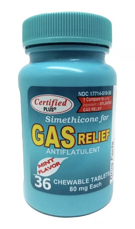 ⚪️2X ️Assured Simethicone Gas Relief Chewable Tablets Anti-Gas Bloating ...