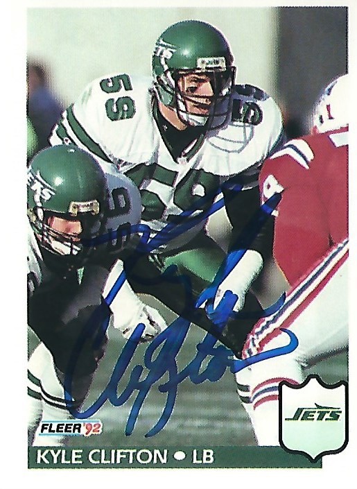 Autographed Kyle Clifton New York Jets 1992 Fleer Football Card #304 | eBay