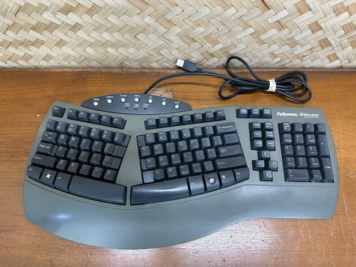 FELLOWES MICROBAN ERGONOMIC WIRED USB COMPUTER PC KEYBOARD (KU-9938) | eBay