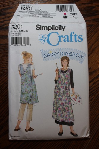 Simplicity 5201 DAISY KINGDOM Crossback Apron in 2 Lengths Sz S-XL ...