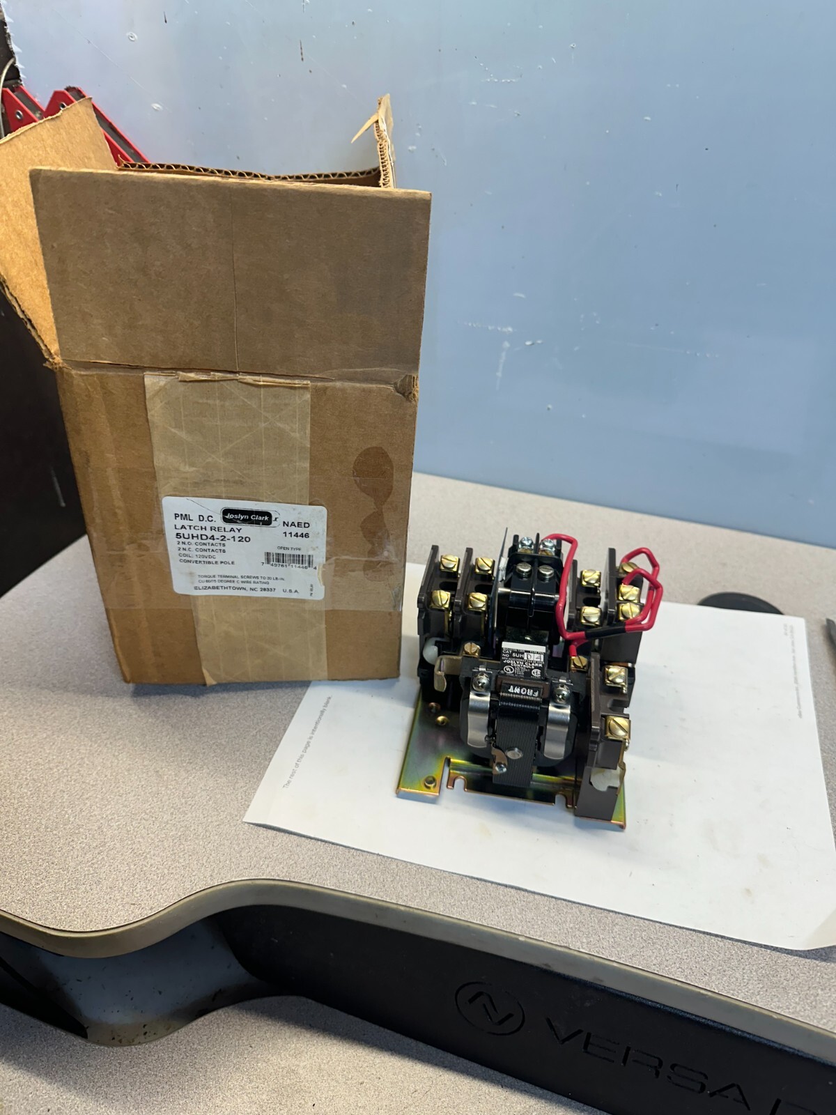 JOSLYN CLARK 5UHD4-2-120 LATCH RELAY KPMH, 2 N.O./ 2 N.C. CONTACTS ...
