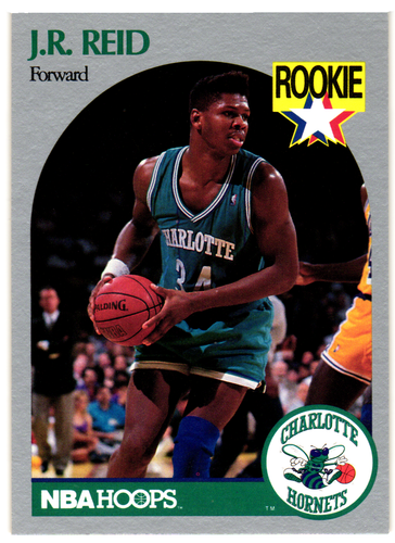 1990 Hoops #57 J.R. Reid Charlotte Hornets Rookie | eBay