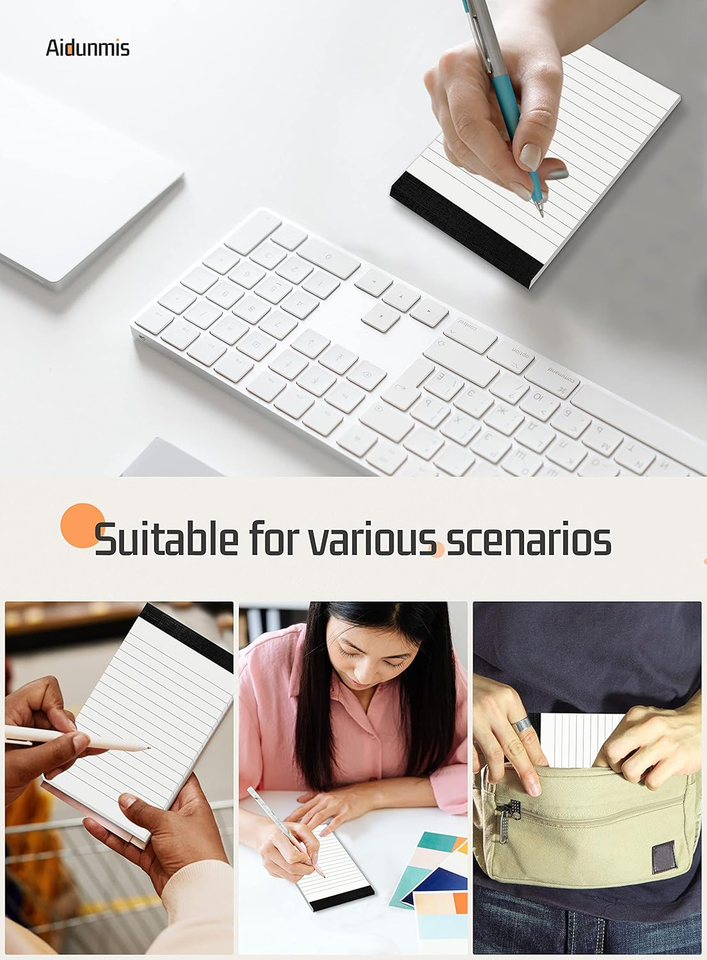 14 Pack Mini Notepad A7 Lined Paper Refills - Perfect for Notes ...