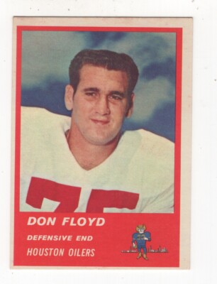 1963 FLEER FOOTBALL DON FLOYD HOUSTON OILERS #43 | eBay