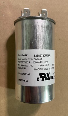 New 2-pcs Aerovox Capacitors Z23S3720M01A 20uF 370V 50/60Hz 10000AFC ...