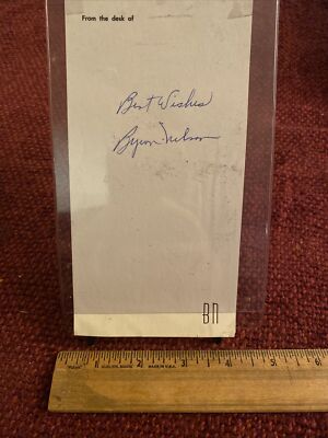 LORD BYRON NELSON PGA GOLF SIGNED AUTOGRAPHED 4X7 MONOGRAM NOTEPAGE | eBay