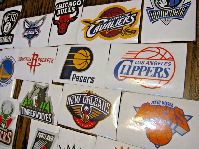 NEW NBA Logo Stickers PICK FROM ALL 30 TEAMS Basketball Decal Paper ...