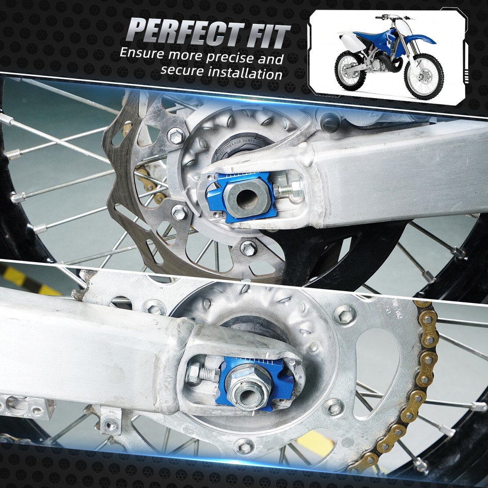 CNC Billet Rear Axle Block Chain Adjuster For Yamaha YZ125 YZ250 2002 ...