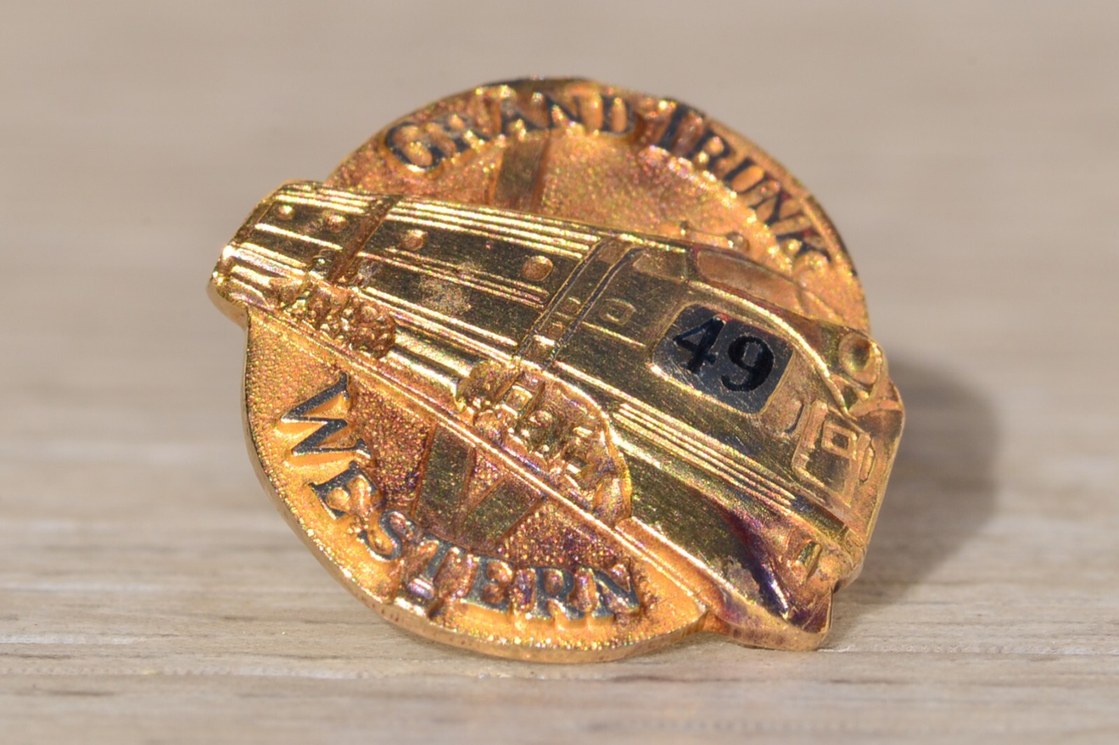 Vintage Yellow Gold Grand Trunk Western Railway Pin | eBay