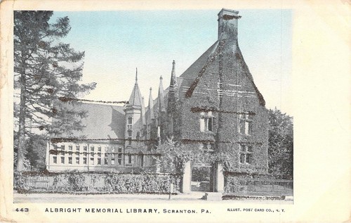 Albright Memorial Library, Scranton, Pa., Glitter Finish, Posted 1906 ...