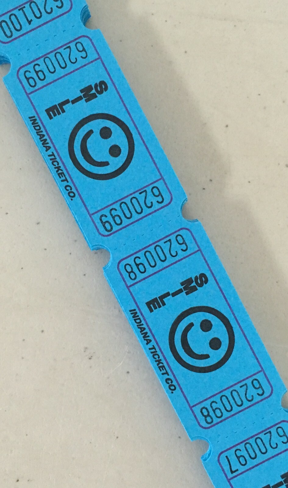 Smile Face Tickets Roll of 2000 Single Stub Smile Emoji Raffle Fun Fair ...