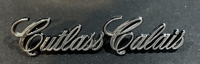 Oldsmobile OEM Cutlass Salon Chrome Script Emblem Badge Logo Nameplate ...