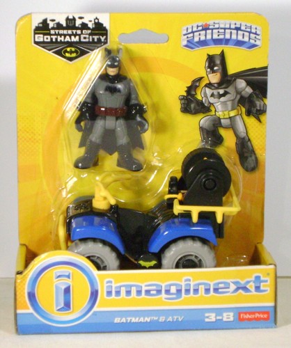 Imaginext BATMAN & ATV Vehicle Figure DC Super Friends Fisher Price ...