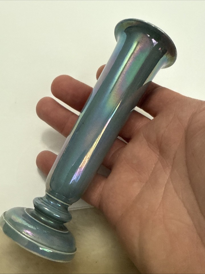 VINTAGE COWAN POTTERY LUSTRE BLUE BUD 6” VASE | eBay